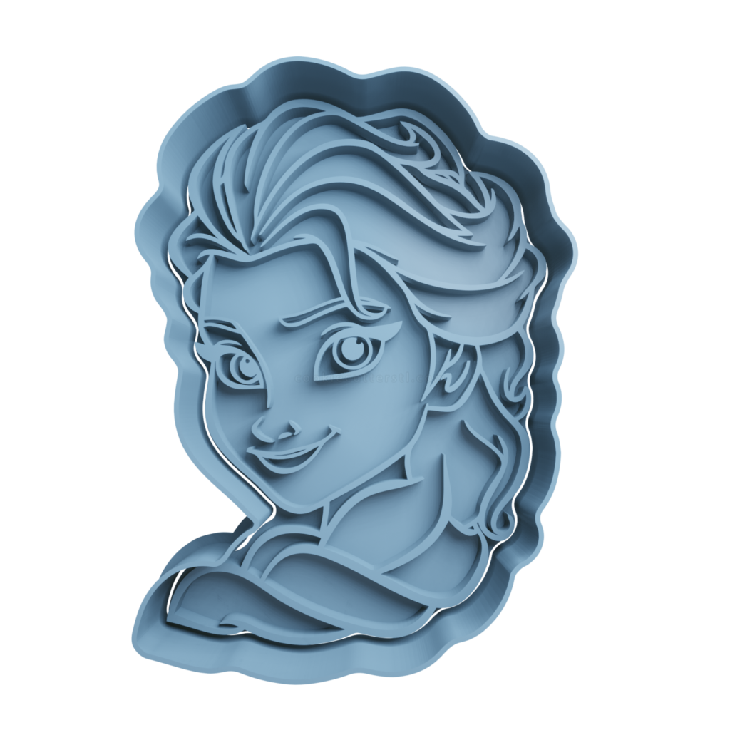 Elsa Frozen Cortador De Galletas Stl Cortador De Galletas Stl