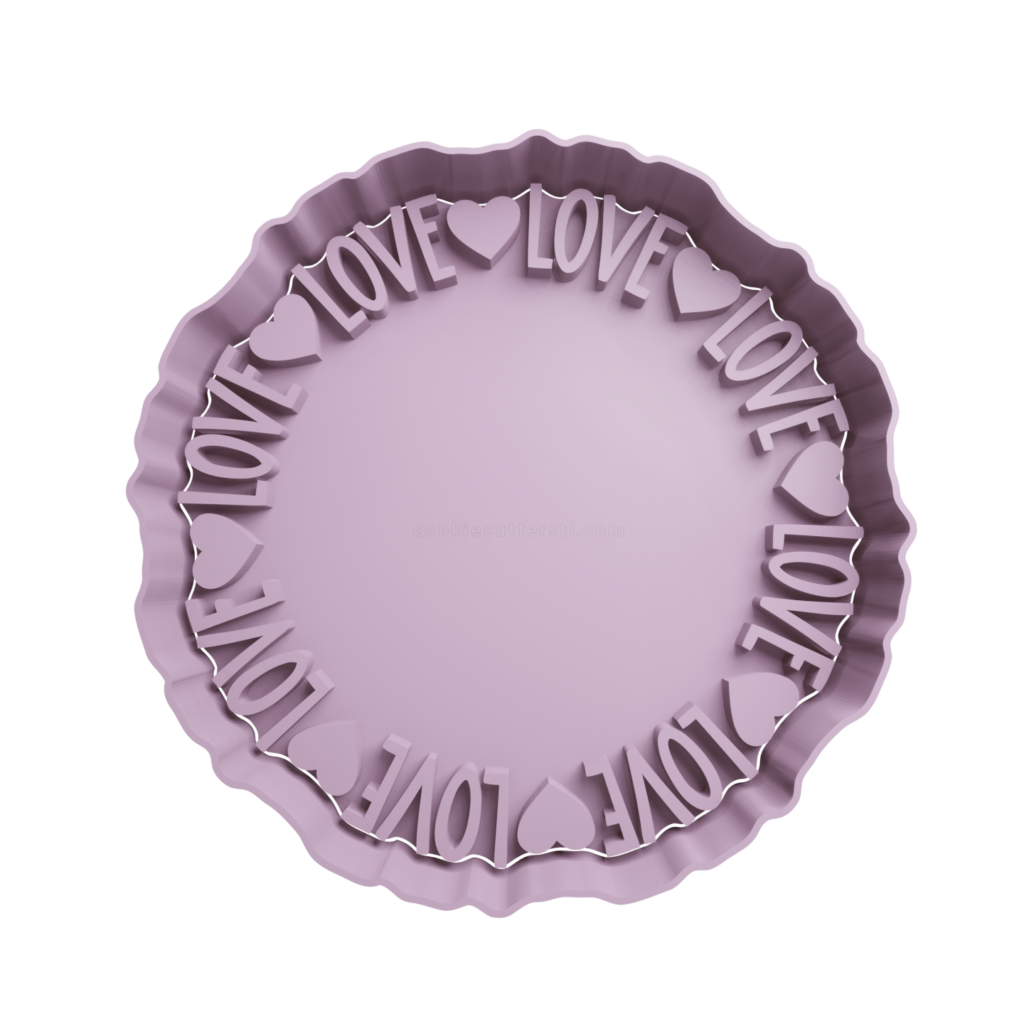 Circulo Con Corazones LOVE Cortador De Galletas STL - Cortador De ... Circulo Con Corazones LOVE Cortador De Galletas STL - Cortador De ...