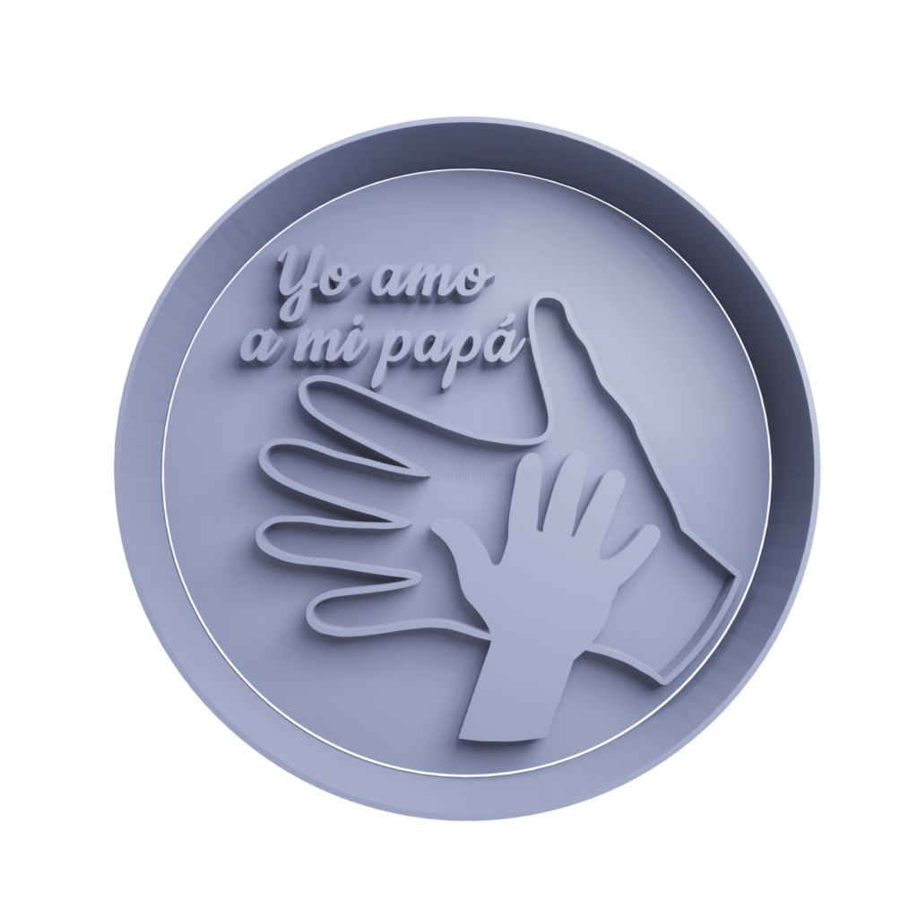 Manos -Yo Amo A Mi Papá Cortador De Galletas STL - CookieCutterSTL – Tu ...